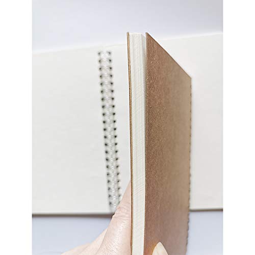 Blank Spiral Notebook Soft Cover Journal,Unlined Sketch Book Pad (6 pack)