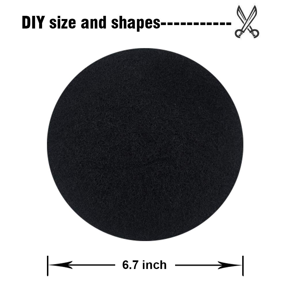 6 Pack Charcoal Filters for Kitchen Compost Bins - Thickening Compost Bin Filters Activated Carbon Filters for Kitchen Compost Bin Filters Replacement, 0.4" Thickness