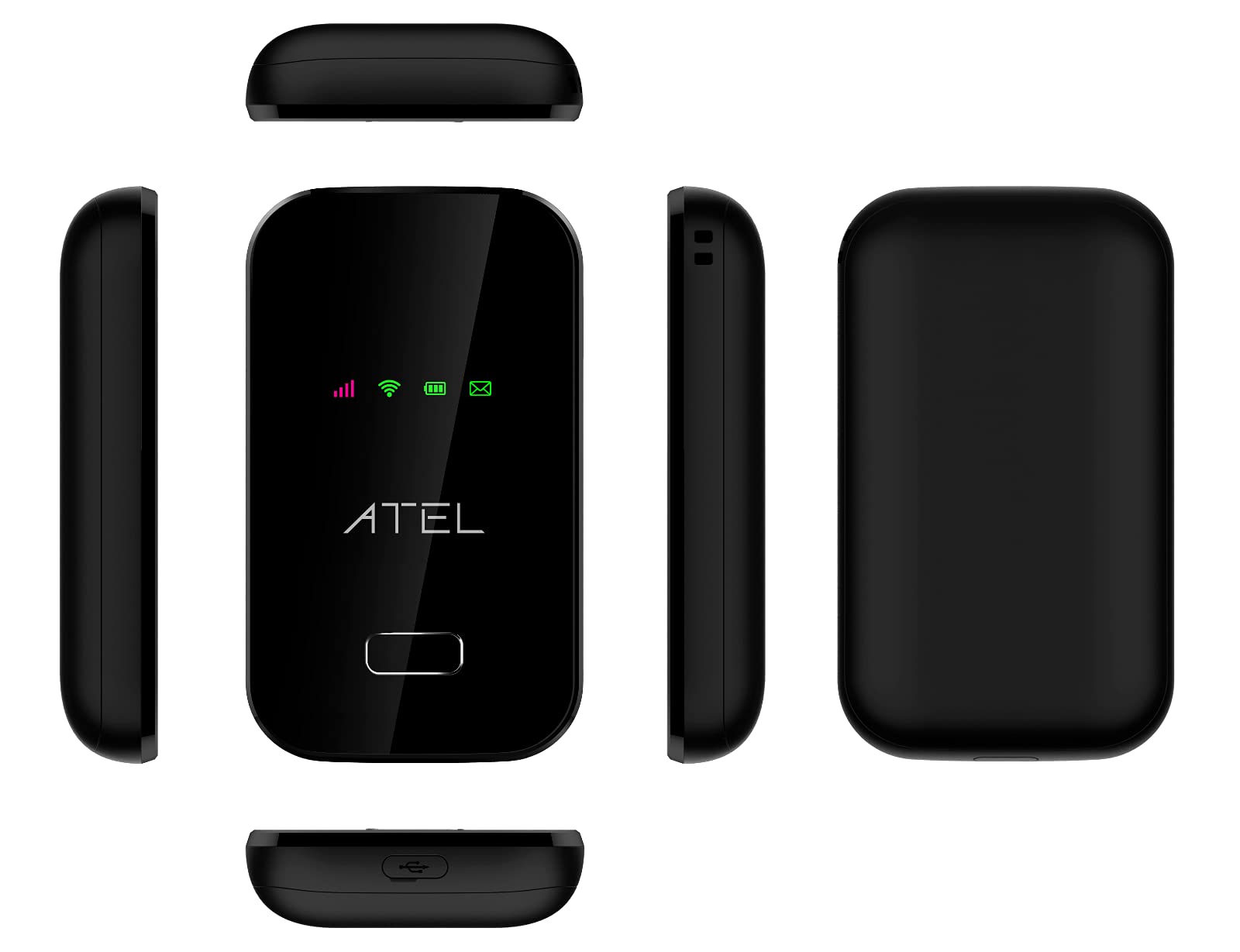 ATEL Arch W01 4G LTE Mobile Hotspot | Up to 150Mbps | WiFi Connectivity for up to 15 Users | Battery Life for 15 Hours | Compatible with T-Mobile, Red Pocket, Gen Mobile, Google Fi