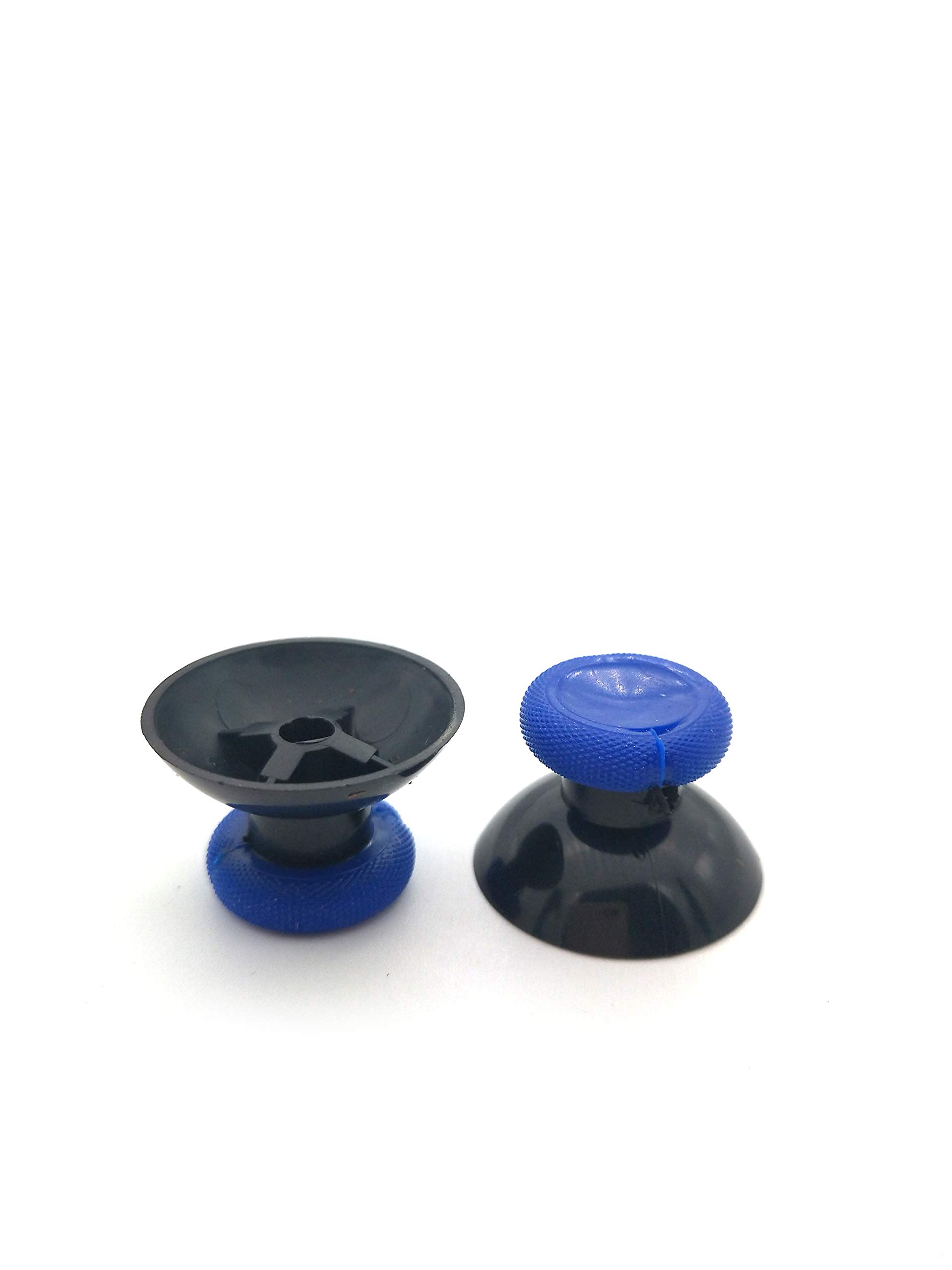 2 x 3D Analog Thumb Stick Joystick Thumbstick Cap Cover for Xbox one Slim S Controller Replacemnet (Black-Blue)