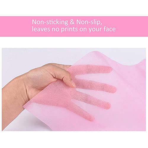 OKEKON Disposable Face Cradle Covers – Ultra Soft Non-Sticking Massage Face Covers/Headrest Covers for Massage Tables & Massage Chairs Spa Salon Massage Headrest Cover Pink, 100 PCS
