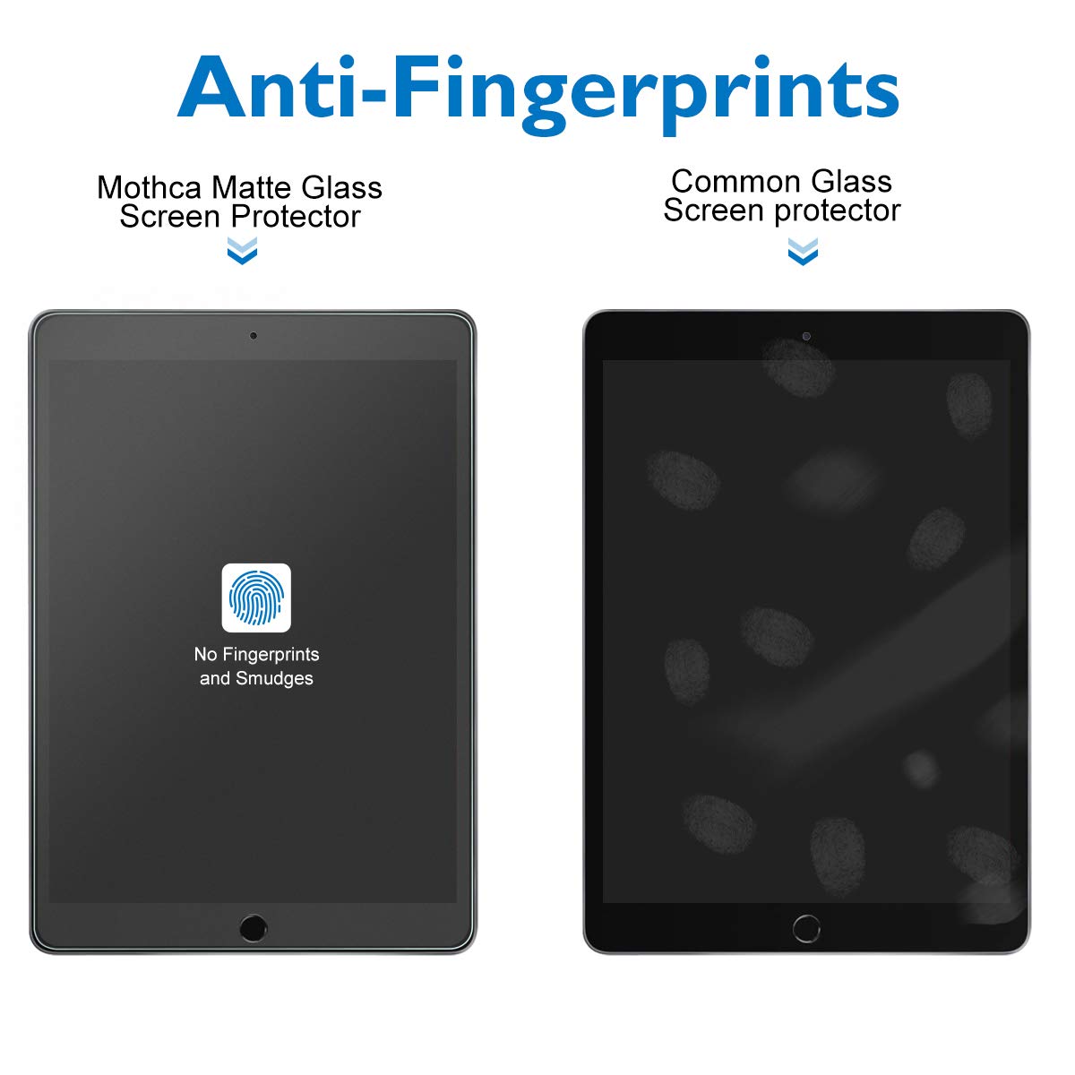 Mothca Matte Glass Screen Protector for iPad 9.7 Inch(2018/2017 Model, 6th/5th Generation) iPad Pro 9.7, iPad Air1/Air2 [NOT Privacy] Anti-Glare & Anti-Fingerprint Tempered Glass Film, Smooth as Silk