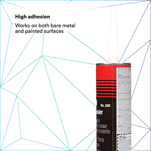 3M Dynatron Auto Seam Sealer Caulk, 550, Grey Color, Permanently Elastic, Fast-Skinning, Non-Staining, Non-Sagging, 12 oz