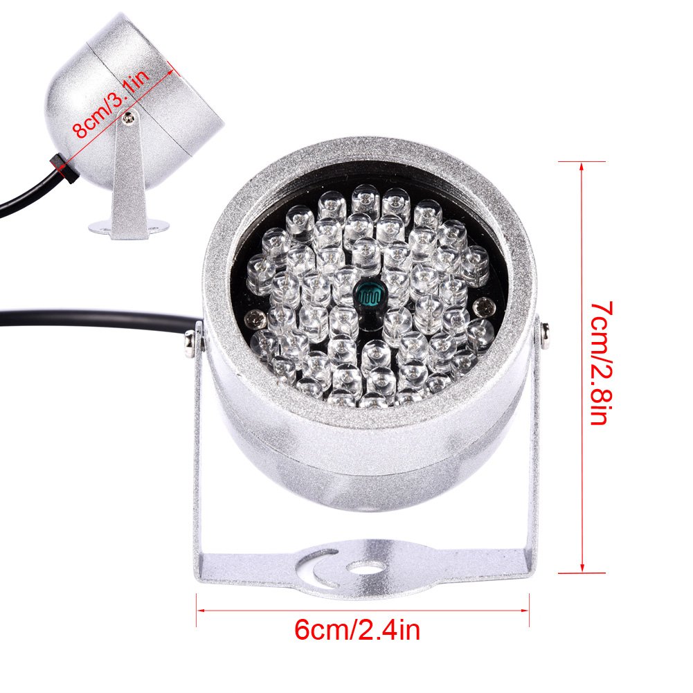 48 LED IR Lights,Intelligent Waterproof Infrared Night Vision Light for Security CCTV Camera,48-LED IR Light for Indoor or Outdoor Lights