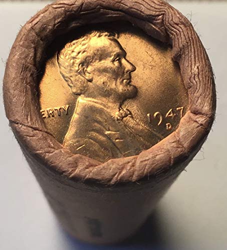 1947 D Lincoln Wheat Cent BU MS RED Penny Seller Mint State