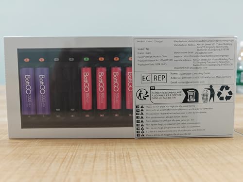 ISDT LCD Display Universal Battery Charger N8 8-Slot Speedy Smart Battery Fast Charger for Rechargeable Batteries AA AAA Li-lon LiHv Ni-MH Ni-Cd Nizn LiFePO4