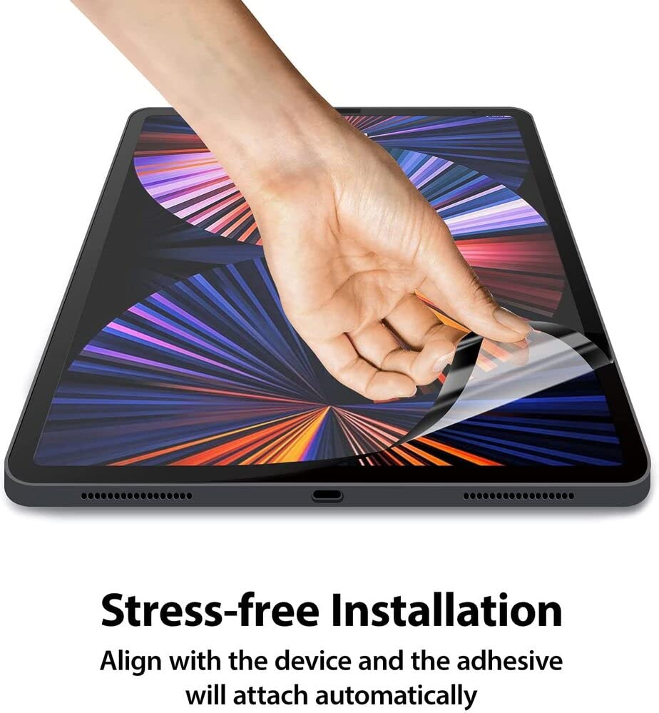 BERSEM Paperfeel Screen Protector [Paperfeel Pro] Compatible with iPad Pro 12.9 inch (2021/2020/2018) Removable & Reusable, Anti-Harmful Blue Light, Anti-Glare, Anti-Fingerprints & Smudging - Black