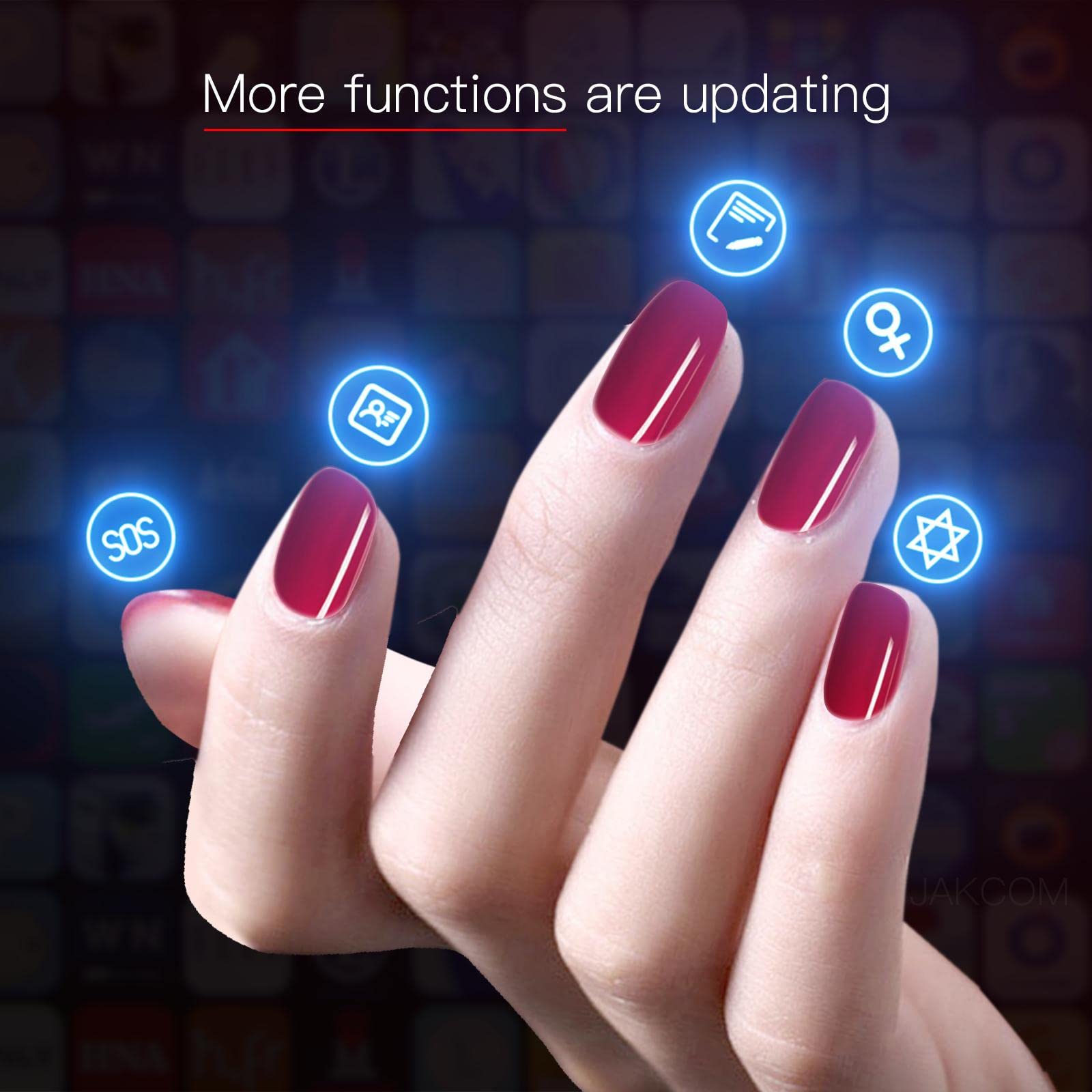 ZYZM N3 Smart Nail Art Chip Electronic Tactile NFC Sensor Internet of Things Nail Chip Wireless Sensor Virtual Call Compatible with Android, iOS Platform Smart Phone Sports Bracelet Watch