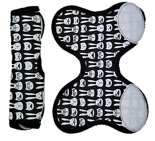 Baby Stroller Handle Covers Grip Covers Handlebar Sleeve Covers Protect Grip Buggy Prams Joggers Handlebar Gloves Shopping cart bar Imported from Japan(Rabbit-Mini Size)