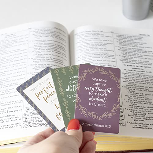 bloom daily planners Writefully His Prayer Card Deck (Pack of 30) - Inspirational Christian Bible Verses for Women - Scripture Encouragement Mini Quote Cards - Assorted Designs - 2” x 3.5”