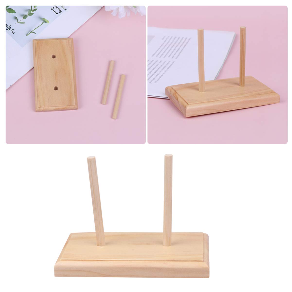 1pc Embroidery Line Tool Holder Hair Braiding Tools Quilting Spool Wood Embroidery Thread Holder Wooden Thread Holder Wooden Spool Organizer Thread Embroidery Bamboo Conical