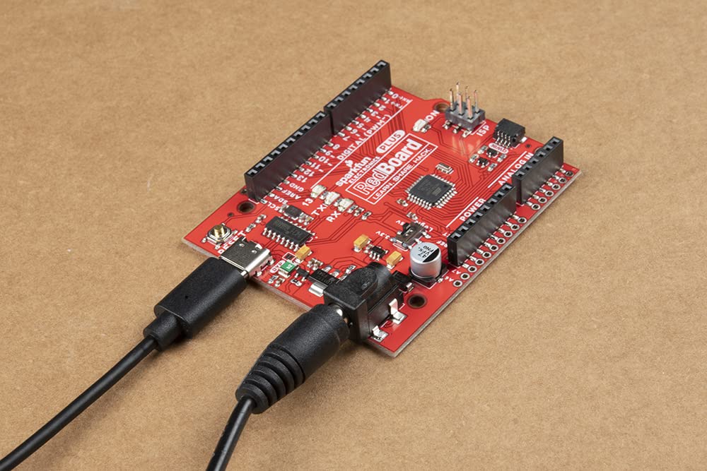 SparkFun RedBoard Plus - ATmega328P microcontroller with Optiboot (UNO) Bootloader - Qwiic Connect System - USB-C Connector - Additional Features to Our RedBoard Qwiic - Input Voltage 5V-15V
