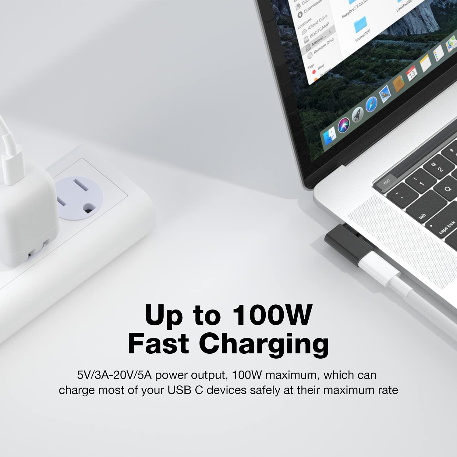 UseBean USB-C 90 Degree Adapter 4Pack, USB C Right Angle Adapter, 100W 20Gbps 4K Video, USBC Male to Female USBC L Shape Adapter, for iPhone 16, MacBook, ROG Ally, Steam Deck, Switch, Galaxy S25