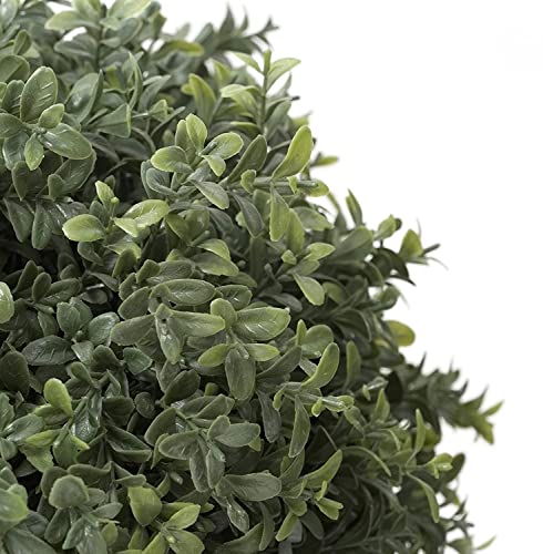 24''T Artificial Boxwood Ball Topiary Tree, Set of 2 -Pre-Potted Artificial Bushes UV Resistant, Artificial topiariy Trees for Outdoor or Indoor