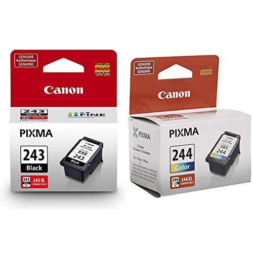 Canon PG-243 Black Ink Cartridge Compatible to iP2820 MX492, MG2420, MG2520, MG2920, MG2922, MG2924 MG3020, MG2525, TS3120, TS302, TS202 and TR4520 AND CL-244 Color Ink Cartridge