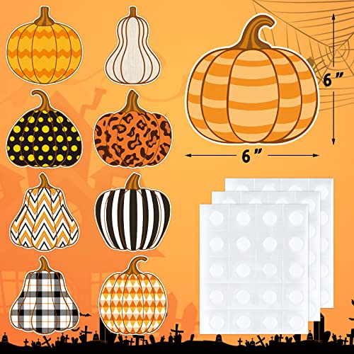 45 Pcs 6'' Pumpkin Bulletin Board Cutouts for Fall Halloween Thanksgiving Classroom Pumpkin Party Decorations Farmhouse Accents