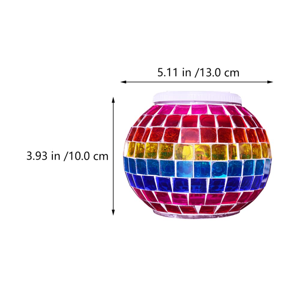 1pc Mosaic Lawn Light Solar Ground Lights Outdoor Decoration Lamp Yard Lawn Light Mosaic Outdoor Solar Lights Decorative Light Pathway Light Solar Panels Led Decorate