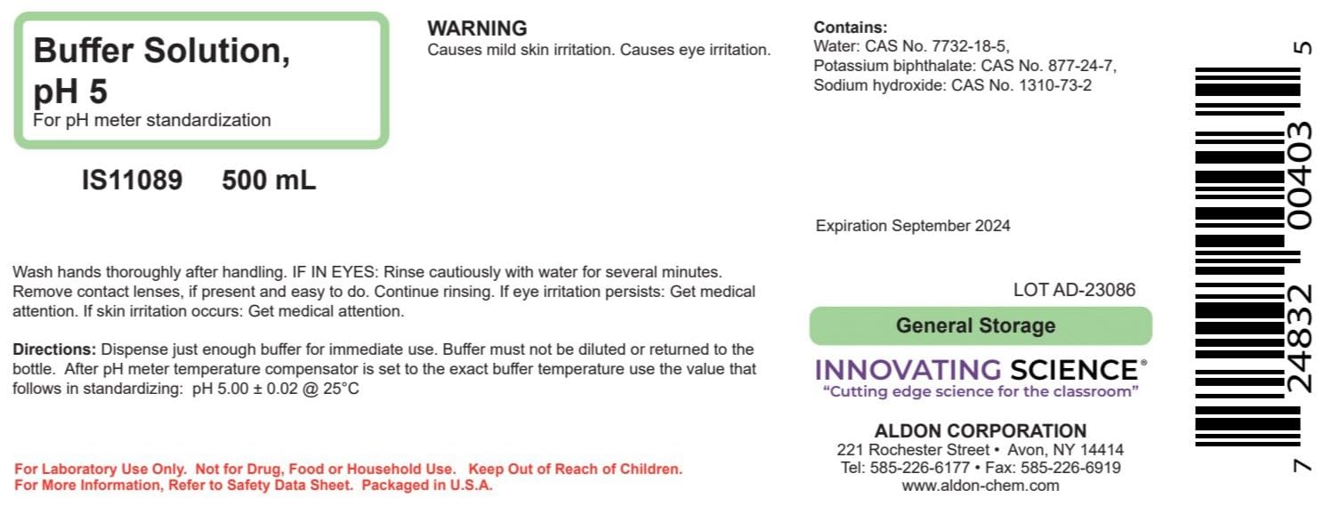 ALDON Innovating Science 5 pH Standard Buffer Solution, 500mL - The Curated Chemical Collection
