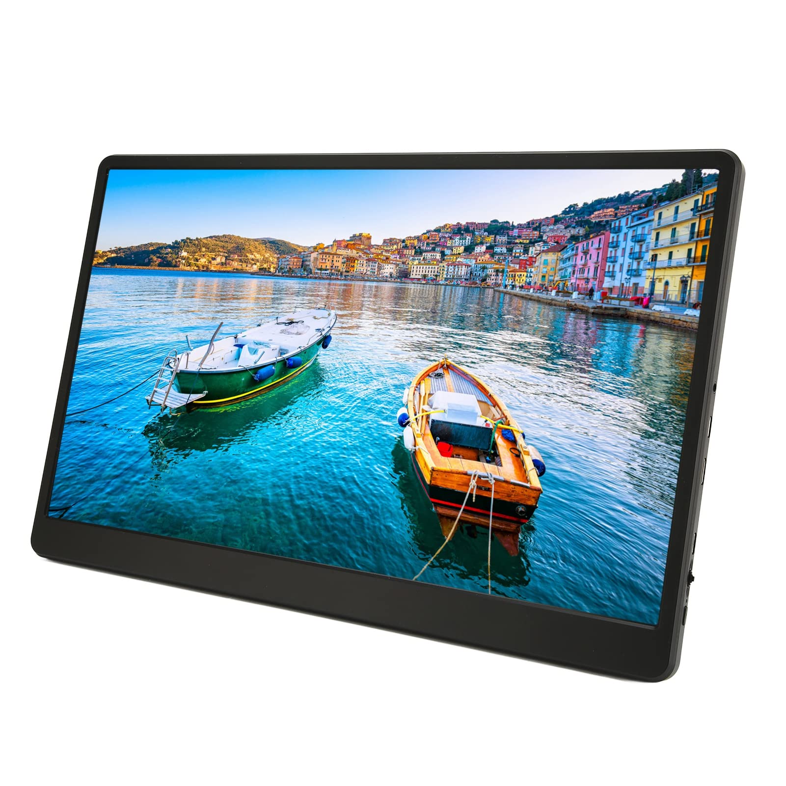 15.6 Inch Portable Monitor with 178° Full Viewing Angle and Eye Protection Technology, Dual Stereo Speakers, 1920X1080 Blue Light Filter for Business, Travel or Home(USA)