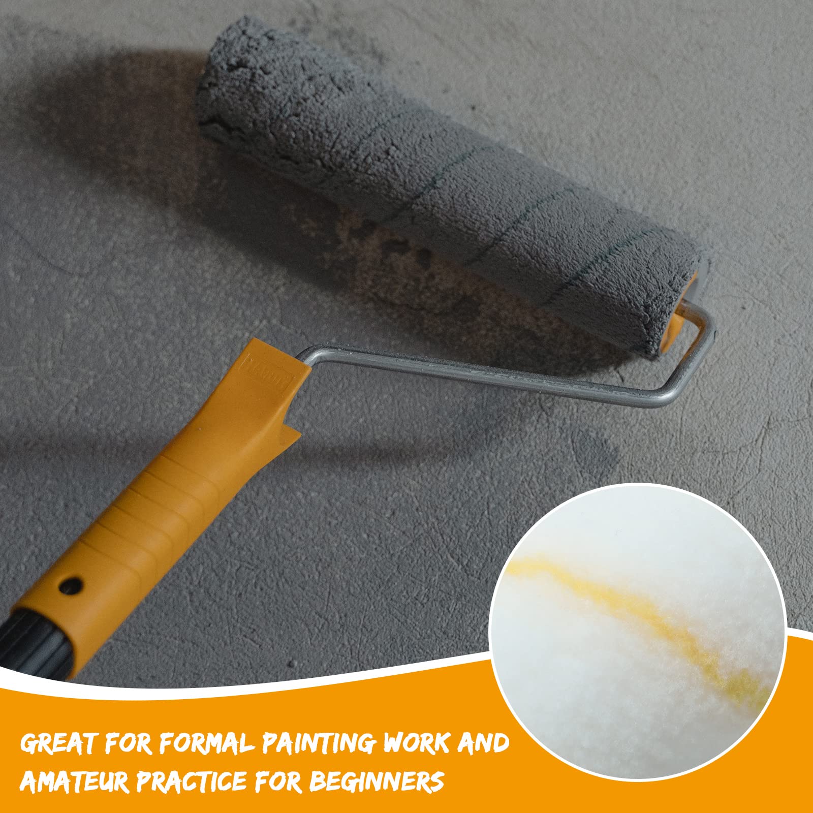 24 Pack Paint Roller Covers 9 x 3/8 Inch Microfiber Covers for Paint Roller for Painting Walls Ceilings, Home Painting Supplies