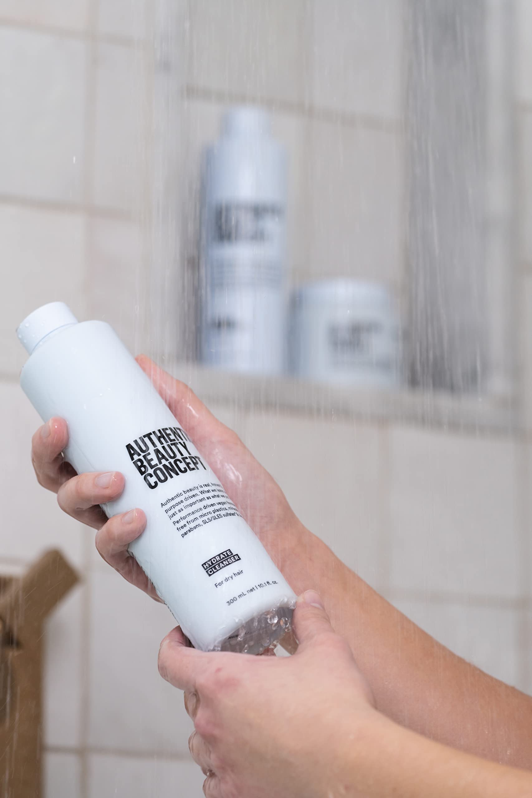 Authentic Beauty Concept Hydrate Cleanser | Moisturizing Cleansing Shampoo | Normal To Dry or Curly Hair | Vegan & Cruelty-free | Sulfate-free | 10.1 fl. oz.