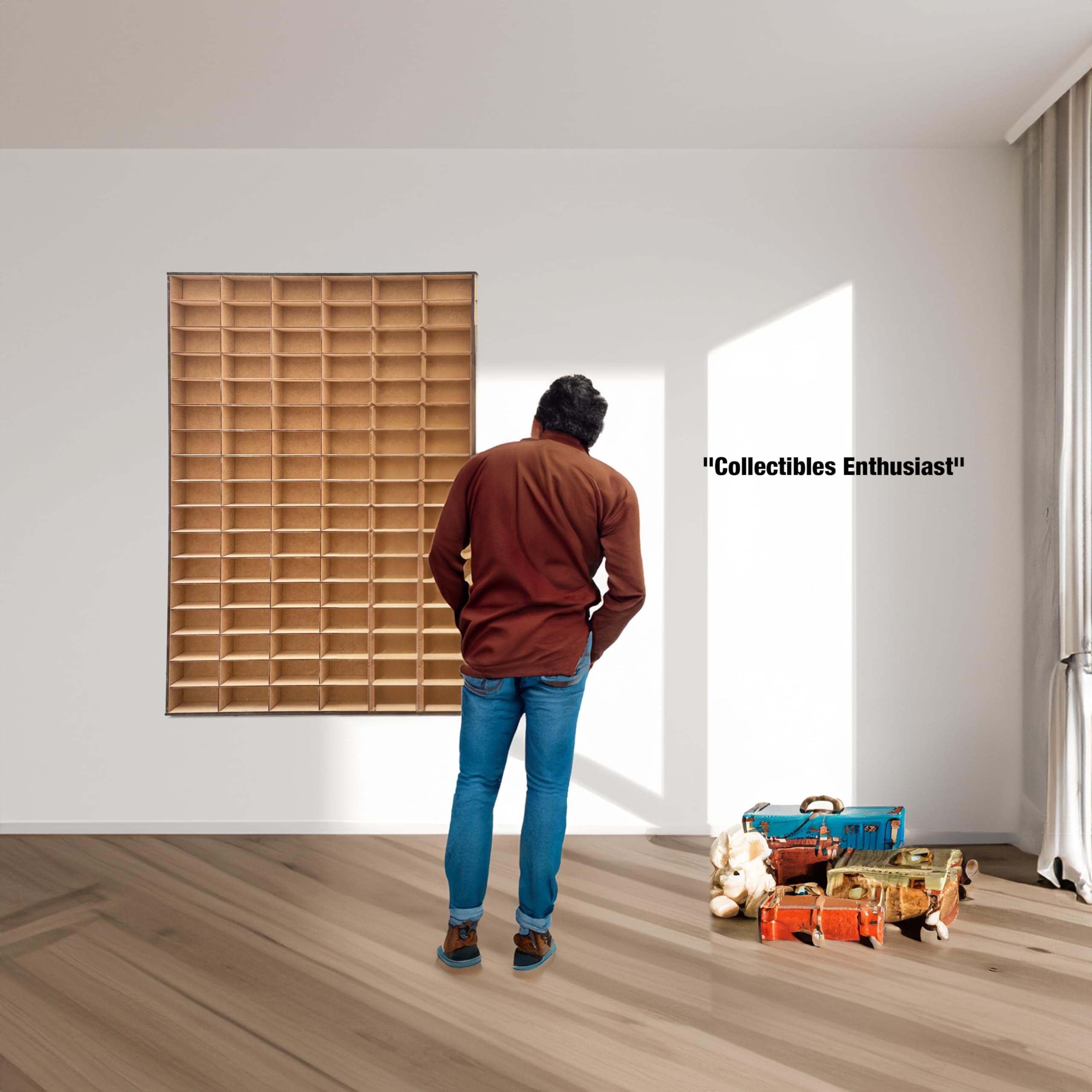 Alejandro Cortes Shelves Garage Collector's Shelf: 102-Slot Display Case Storage Organizer for 1/64 Scale Model Cars Toy Diecast , Ideal Model car Display case