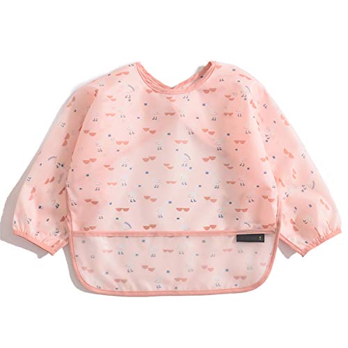 6-42 Months Toddler Baby Sleeved Bibs Waterproof Eating and Painting Smock. JNINTH