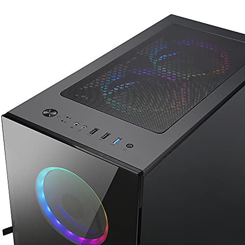 Bgears b-Voguish-RGB Gaming PC ATX case, Include: 6 x 120mm ARGB Fans, 1 x 10 Fans Controller, 1 x Remote Controller, USB3.0, Support up to EATX Motherboard, Support Graphic Card up to 380mm Long