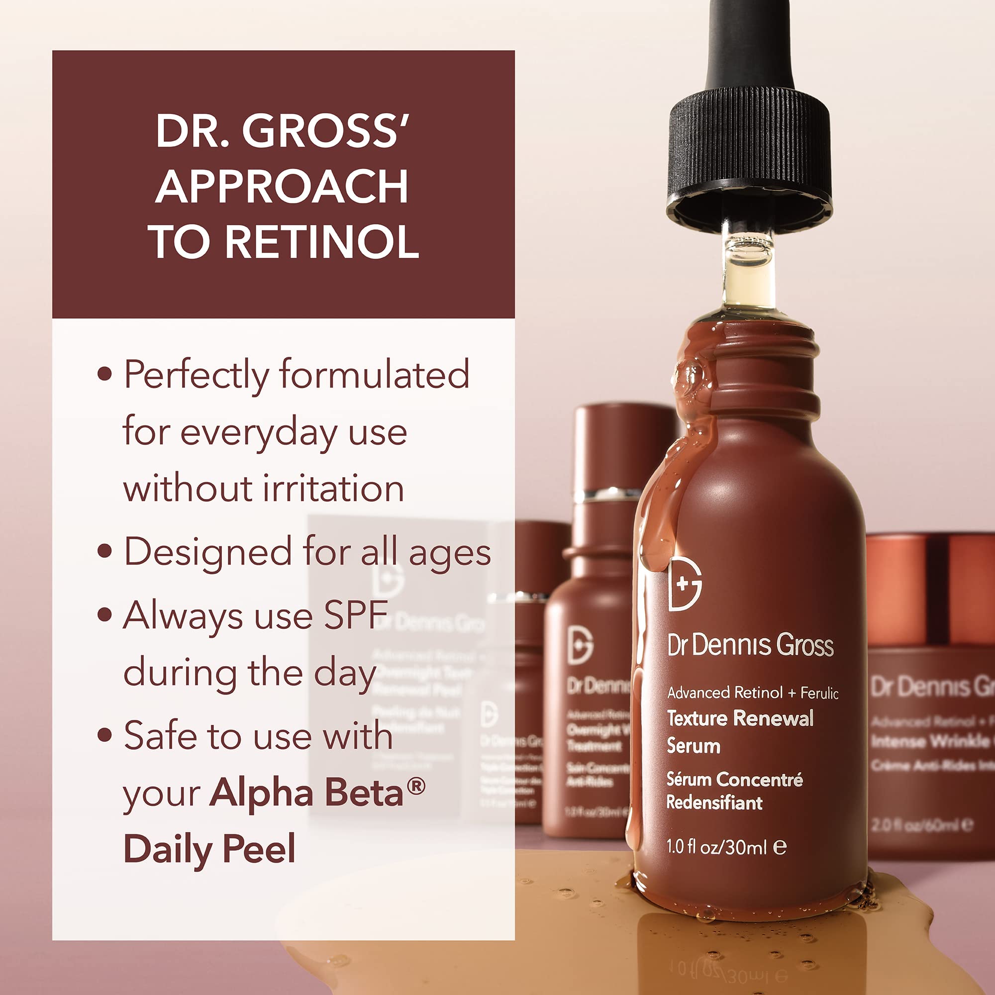 Dr. Dennis Gross Advanced Retinol + Ferulic Triple Correction Eye Serum | Firm Skin, Boost Hydration, and Reduce the Look of Wrinkles & Crepiness | 0.5 oz
