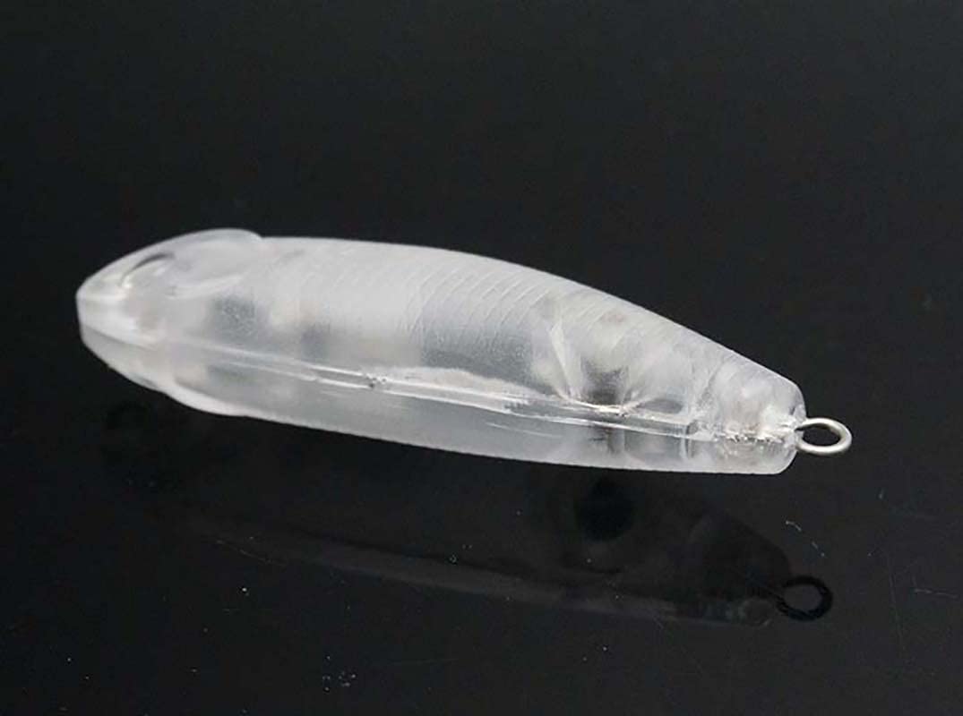 10PCS Unpainted 5.6cm 4g Pencilbait Popper lipless Blanks with Free 3D Fishing Eye Crankbait Baits Simulation Blank Body Clear Hard Clear Minnowbait Topwater Freshwater DIY Lure kit 8324