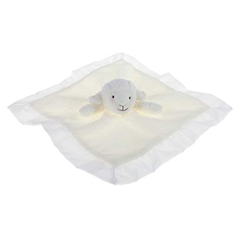 Apricot Lamb Stuffed Animals Soft Security Blanket White Lamb Infant Nursery Character Blanket Luxury Snuggler Plush(White Lamb, 14 Inches)