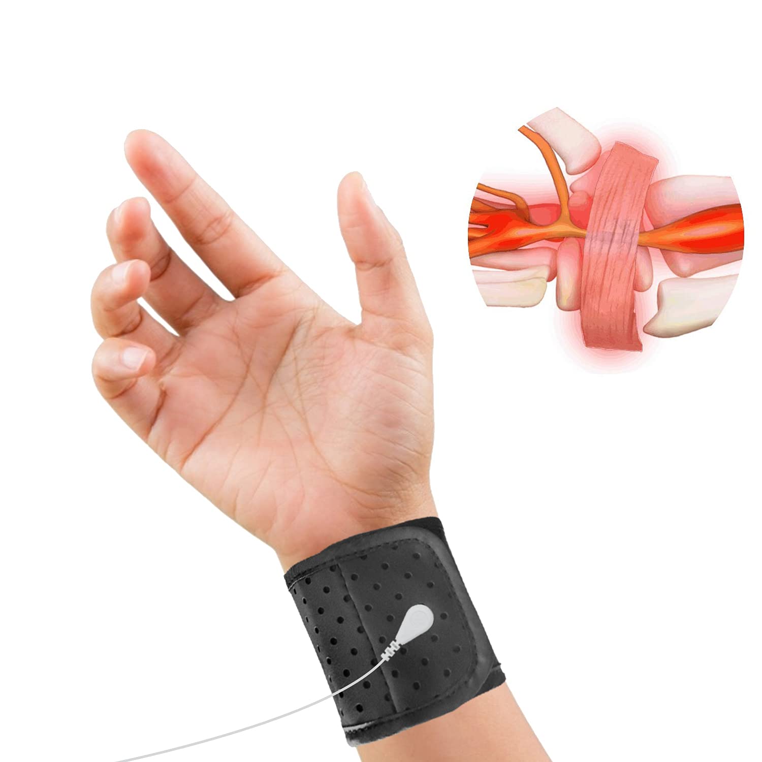 Grounding Wrist Band Conductive Night Sleep Wrist Support Brace Grounding Wrist Brace Improves Sleep, Reduces Inflammation, Pain, and Anxiety