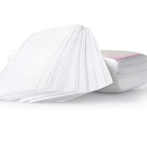 1Bag(100pcs) Non Woven Wax Strips Facial Body Hair Removal White Paper Honey Wax Paper