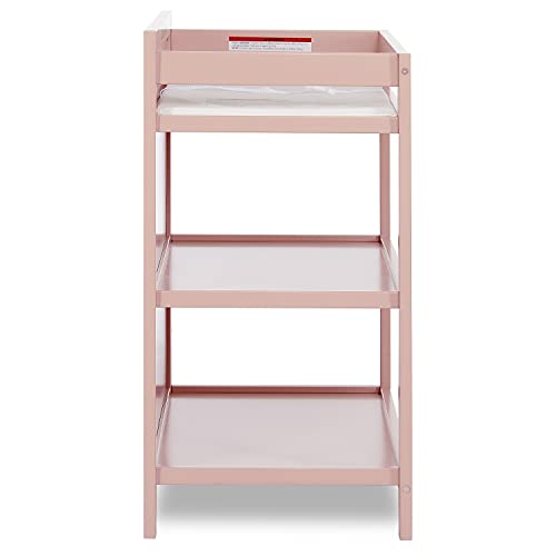 Dream On Me Synergy Convertible Crib and Changer in Dusty Pink with Detachable Changing Table, JPMA Certified, 1β Changing pad