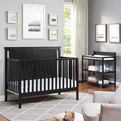 Suite Bebe Connelly 4 in 1 Convertible Crib in Black with Vintage Walnut