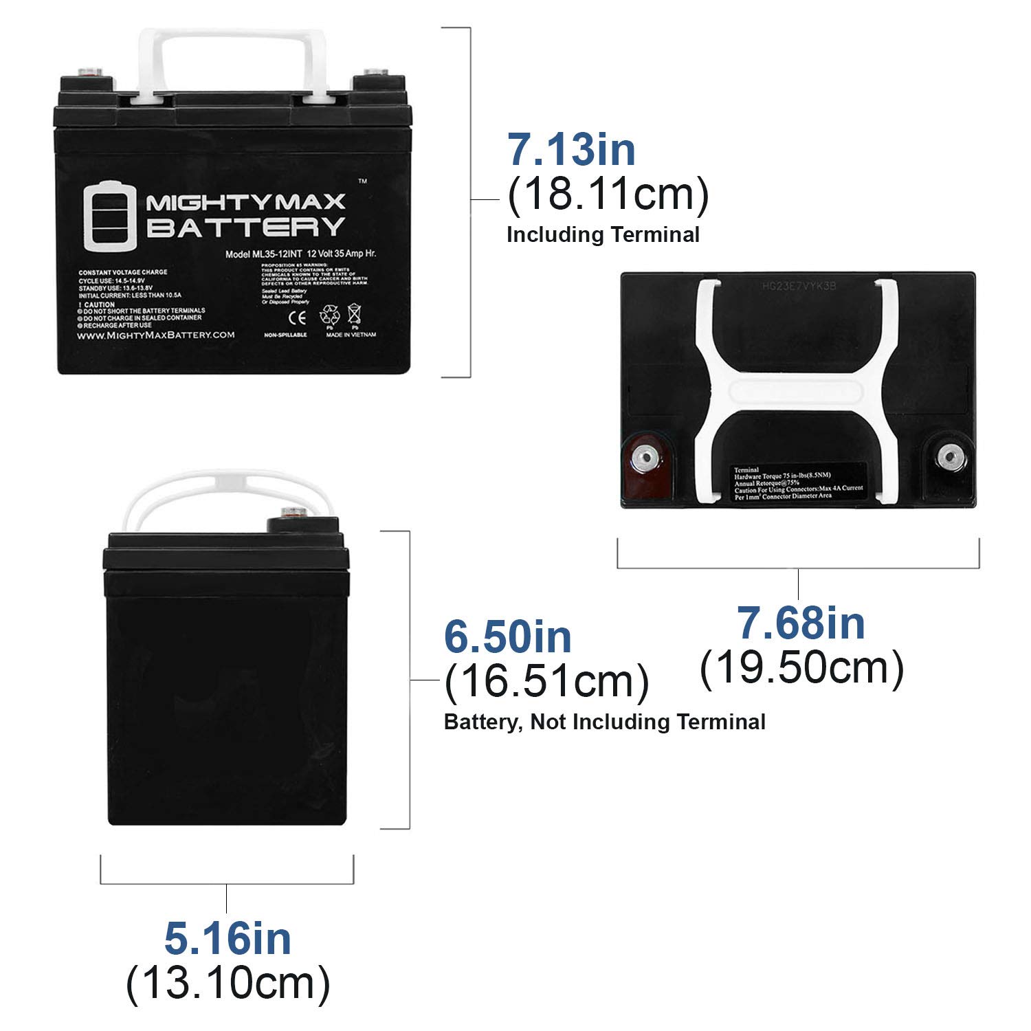 Mighty Max Battery 12V 35AH INT Replacement Battery for DURDC12-35J - 2 Pack