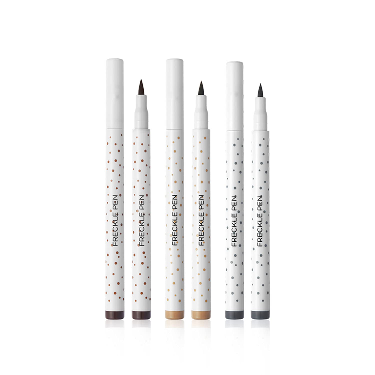 MAEPEOR Freckle Pen Natural Faux Freckles Makeup Pen Waterproof Longlasting Soft Dot Sopt Pen Create Natural Sunkissed Skin for Beginners or Professional (Light Brown)
