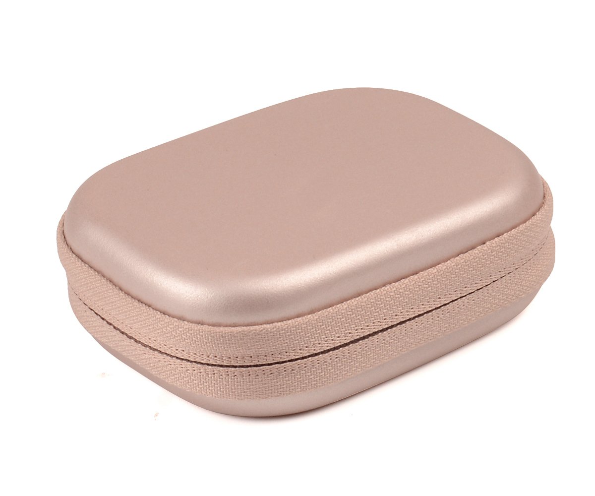 Alltravel case for External Solid State Drive Samsung T7, T7 Touch, T5, T3 250GB 500GB 1TB 2TB SSD USB 3.0 External Solid State Drives, Strong Compact Light Weight case, Mesh Pocket (Rose Gold)