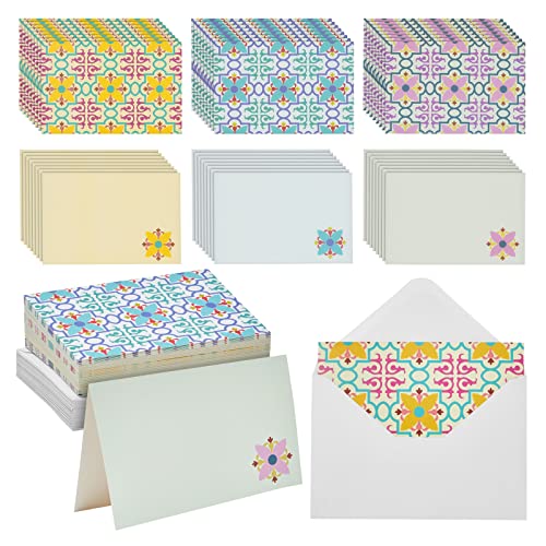 48 Pack Vintage Floral Blank Greeting Cards with Envelopes, 6 Assorted Designs (4 x 6 In)