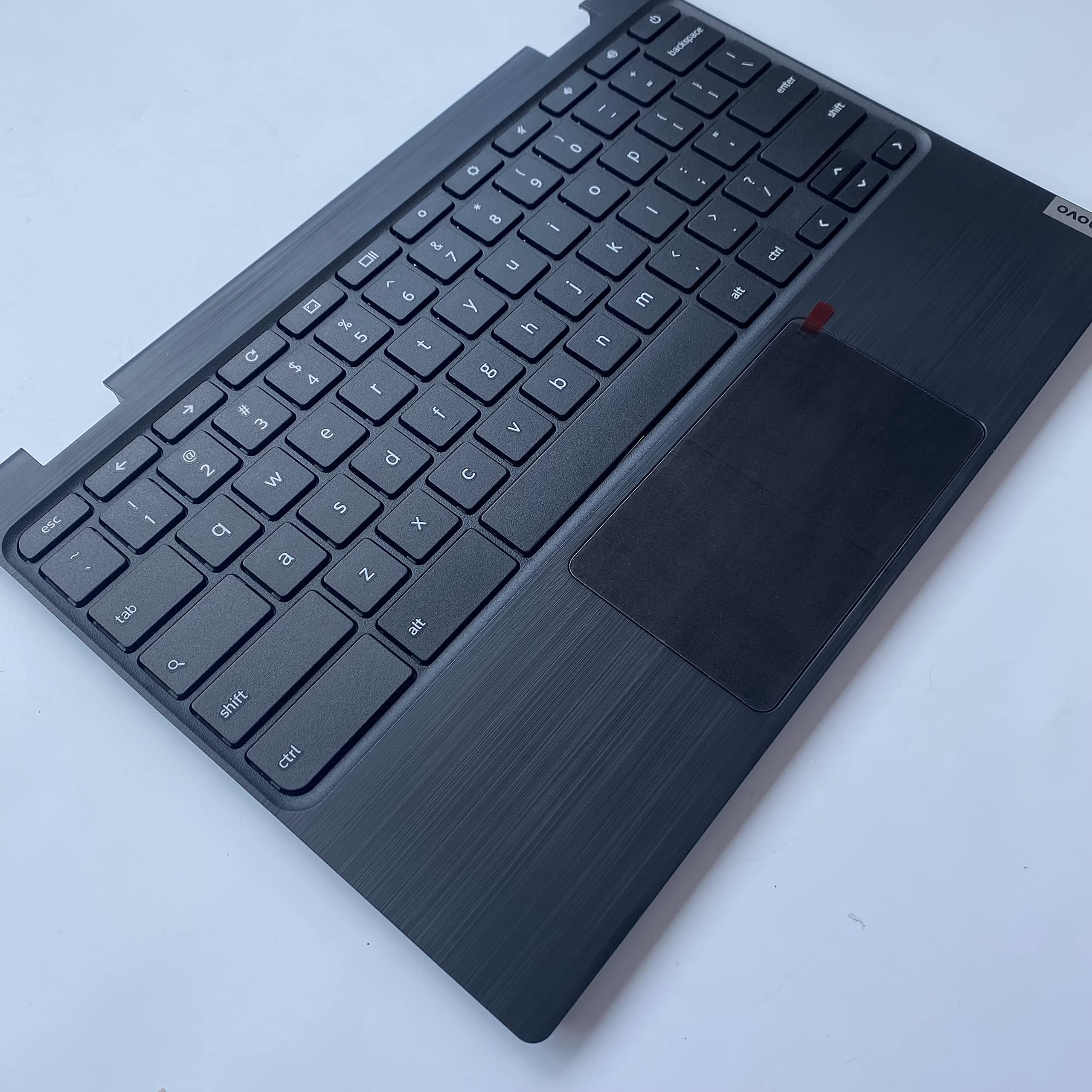 F-HONG ELECTRONIC CO LIMITED New Genuine Replacement for Lenovo Chromebook 100E 2nd Gen MTK Laptop Upper Case Palmrest Keyboard Touchpad Assembly Part 5CB0U26489 5CB0X55485, Black, 11.6 inch