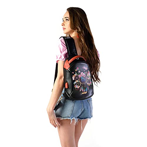 Nicole Lee Sling Backpack with USB Charging and Earphone Ports (JOURNEY OF STEPHANIE)
