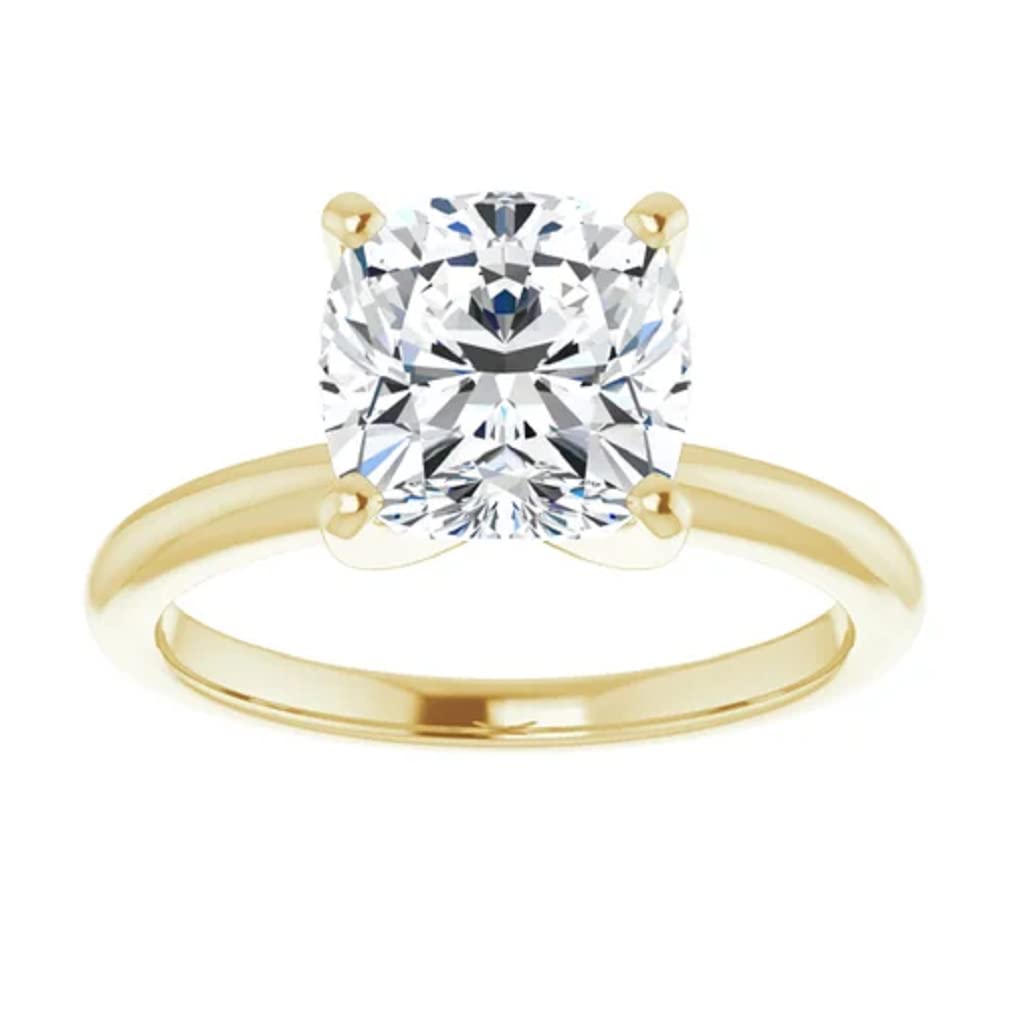2 CT Cushion Cut VVS1 Colorless Moissanite Engagement Ring Set, Wedding/Bridal Ring Set, Sterling Silver Vintage Antique Anniversary Best Ring Set Gifts for Her