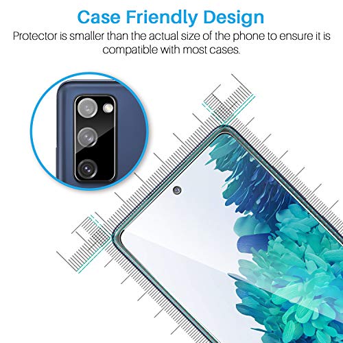 LK [3+3 Pack] 3 Pack Samsung Galaxy S20 FE 5G Screen Protector + 3 Pack Black Camera Lens Protector, 9H Tempered Glass for Galaxy S20 FE, Easy Installation, Bubble Free [Not Fit for Galaxy S20]