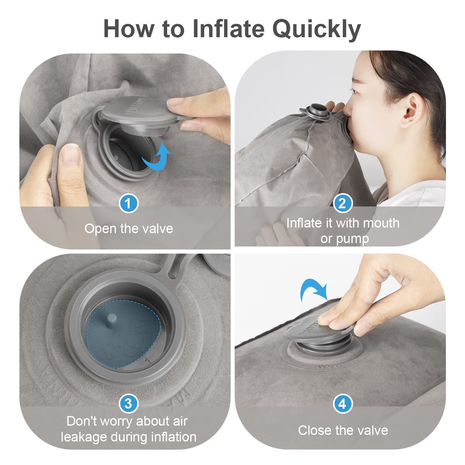 Maliton Inflatable Travel Foot Rest Pillow, Kids Airplane Bed