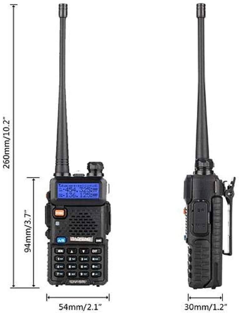 Baofeng UV-5R Ham Dual Band Two Way Radio 144-148/420-450Mhz,Nicama Walkie Talkie 1800mAh Li-ion Battery (2 Pack)
