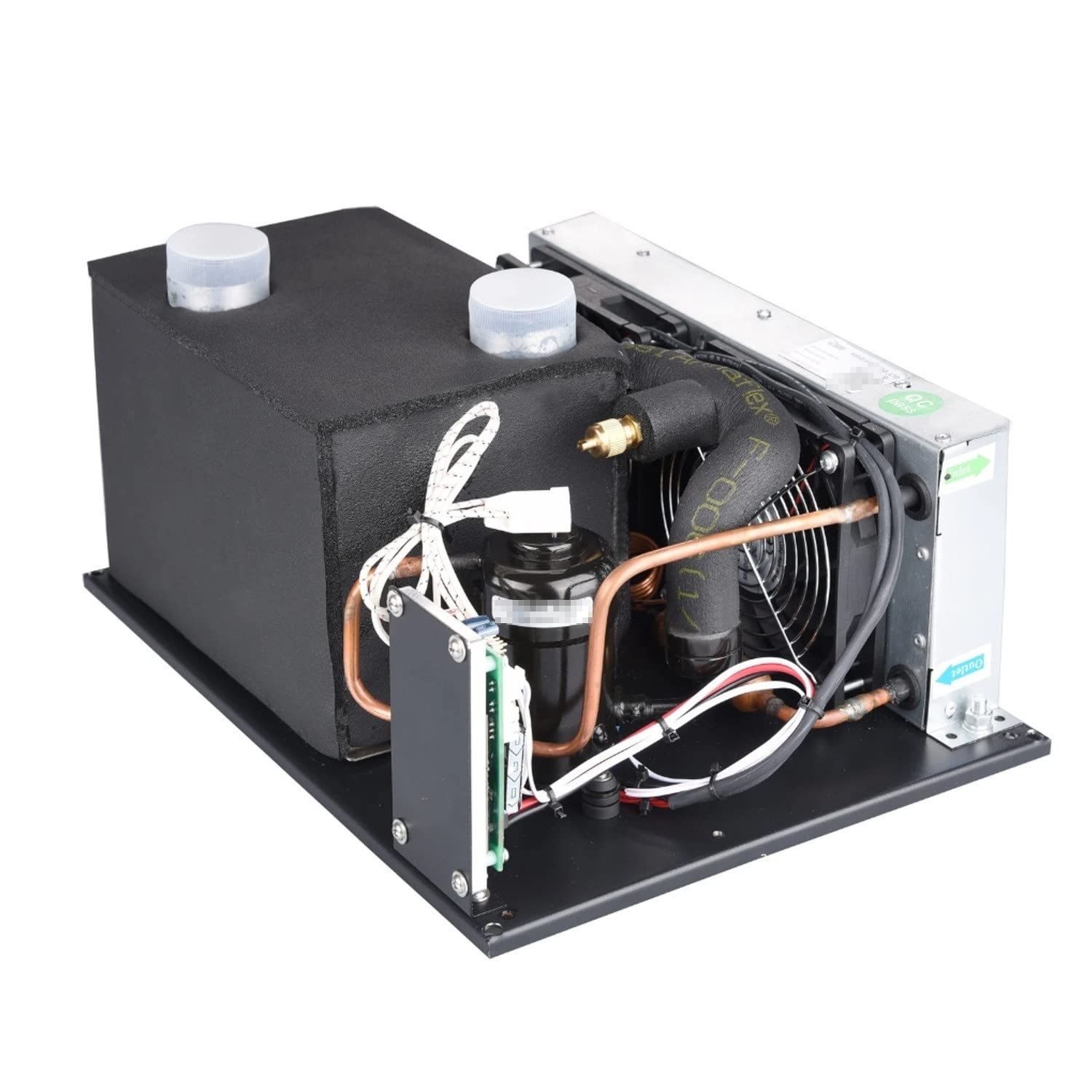 12V Compact Refrigeration Cooling Systems Air Conditioning Systems with Miniature Rotary Compressor - for Electric Vehicle Chiller Water Dispenser Freezer Electronics Cooling Module DIY (12V,1.9cc)