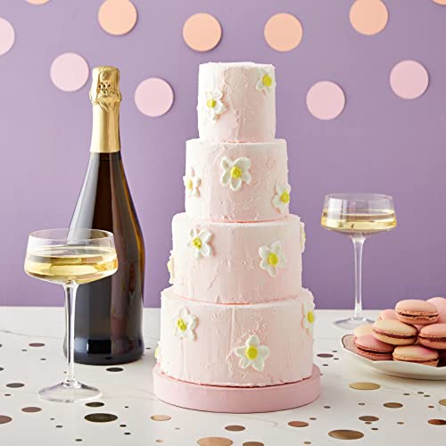 4 Piece Round Foam Cake Dummy Set for Decorating, 12" Tall Fake Cake in 4 Sizes for Birthday, Wedding Display (3, 4, 5, and 6 In)