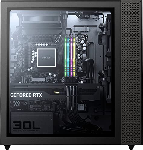 OMEN 30L Gaming Desktop, AMD Ryzen 7 5800X, 8GB NVIDIA GeForce RTX 3060 Ti, 32GB DDR4 RAM, 1TB PCIe SSD, 2TB HDD, WiFi, Bluetooth, 750 Watts, Windows 10 Home, JTD Mouse Pad