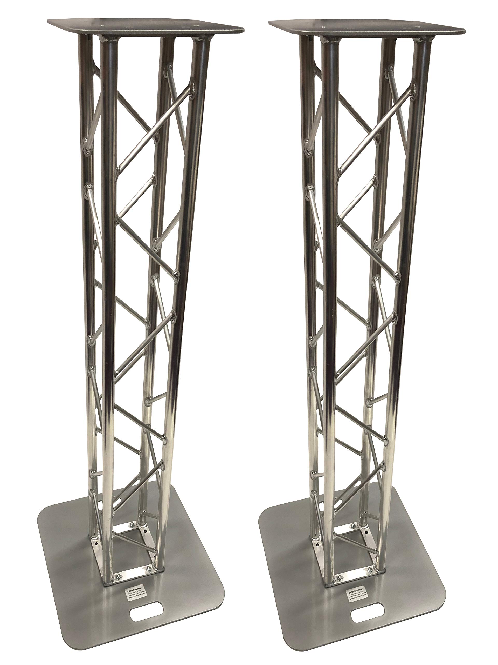 2 DJ Lighting 4.92 ft (1.5 Meter) Bolted Aluminum 8"x8" Truss Light Weight Dual Totem System. 100% Aluminum Bolt Style Trussing! 22 LB. Total Weight!
