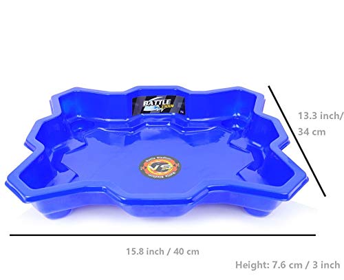 17Tek Bey Stadium Battle Arena Training Ground for Beyblade Battling Game (Blue)